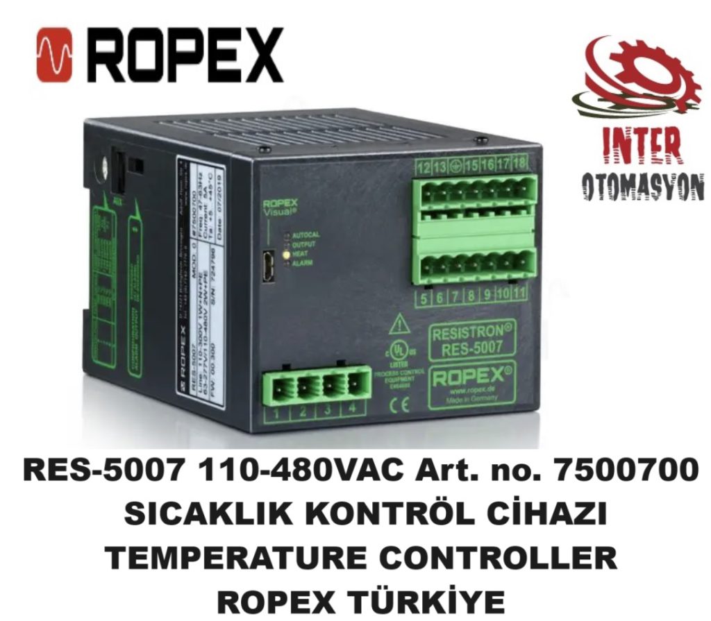 RES-5007 110-480VAC ROPEX SICAKLIK KONTRÖL CİHAZI TEMPERATURE ...