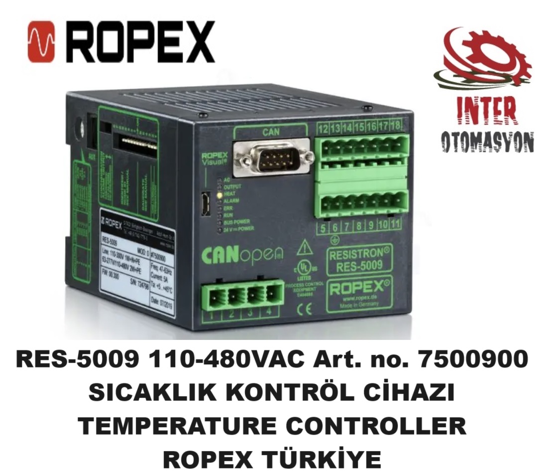RES-5009 110-480VAC ROPEX SICAKLIK KONTRÖL CİHAZI TEMPERATURE ...