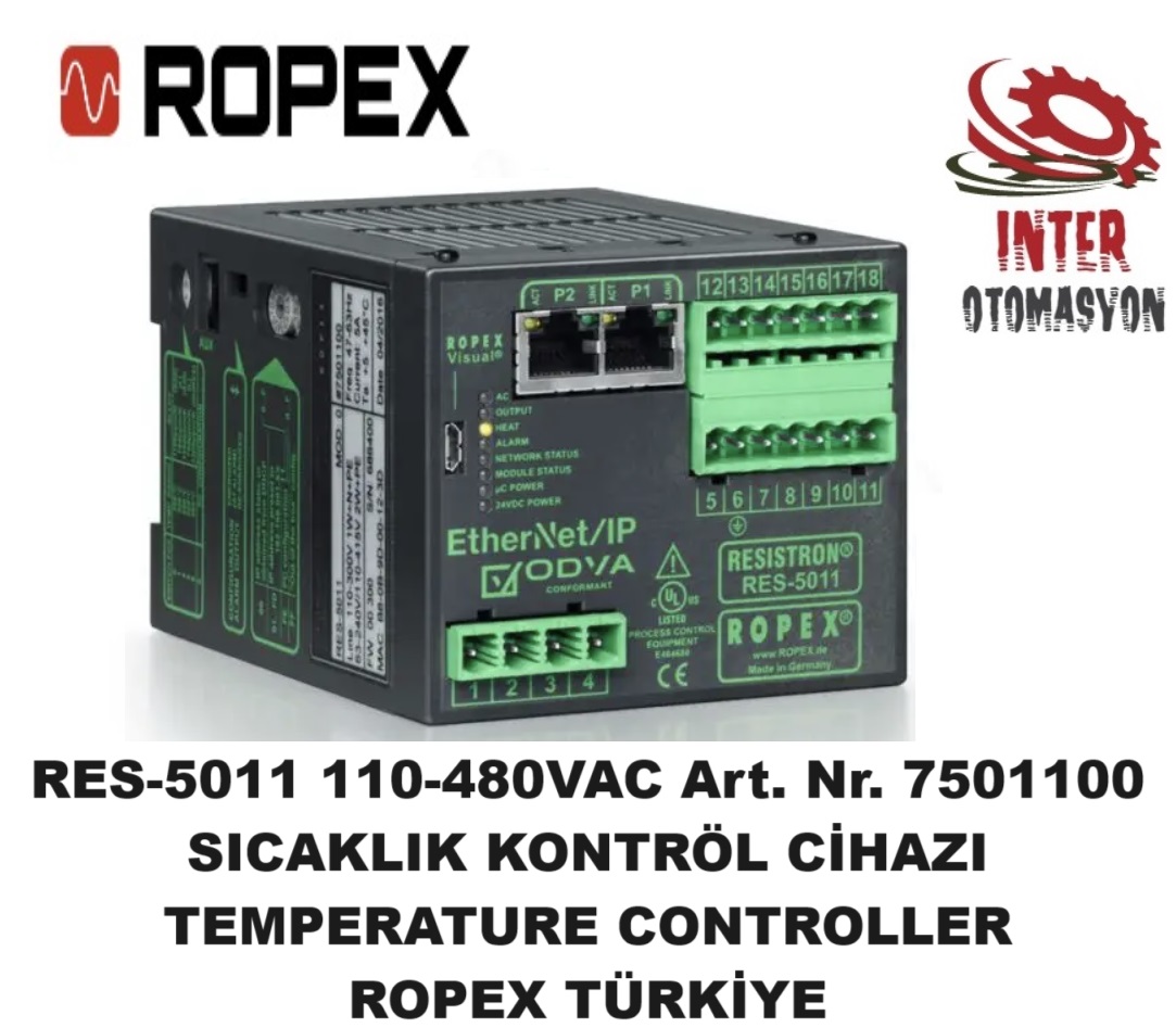 RES-5011 110-480VAC ROPEX SICAKLIK KONTRÖL CİHAZI TEMPERATURE ...