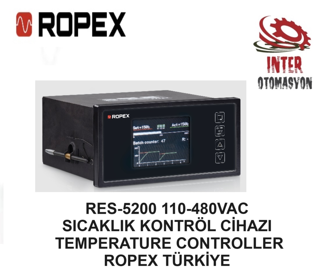 RES-5200 110-480VAC ROPEX SICAKLIK KONTRÖL CİHAZI / TEMPERATURE ...