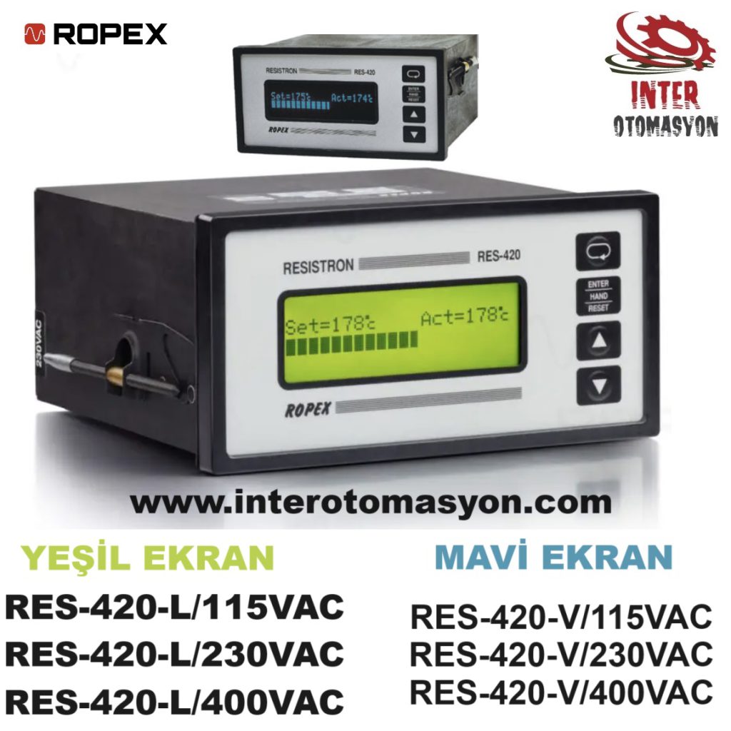 RES-420 115VAC / 230VAC / 400VAC ROPEX SICAKLIK KONTRÖL CİHAZI ...